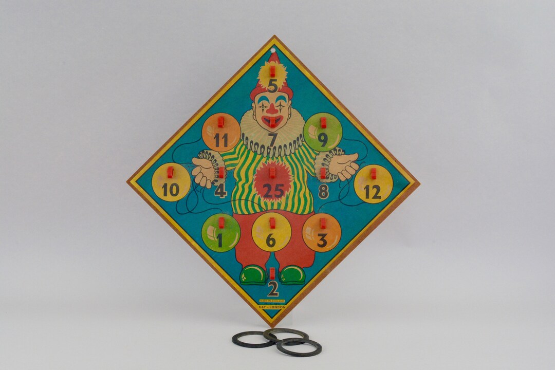 Vintage Toy Clown Hoopla Game Circa.1960's Games Room Wall Art EB - Etsy