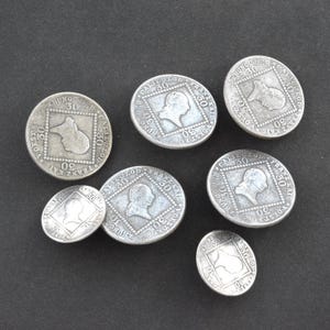 Vintage Set of Faux Coin Buttons - Etsy