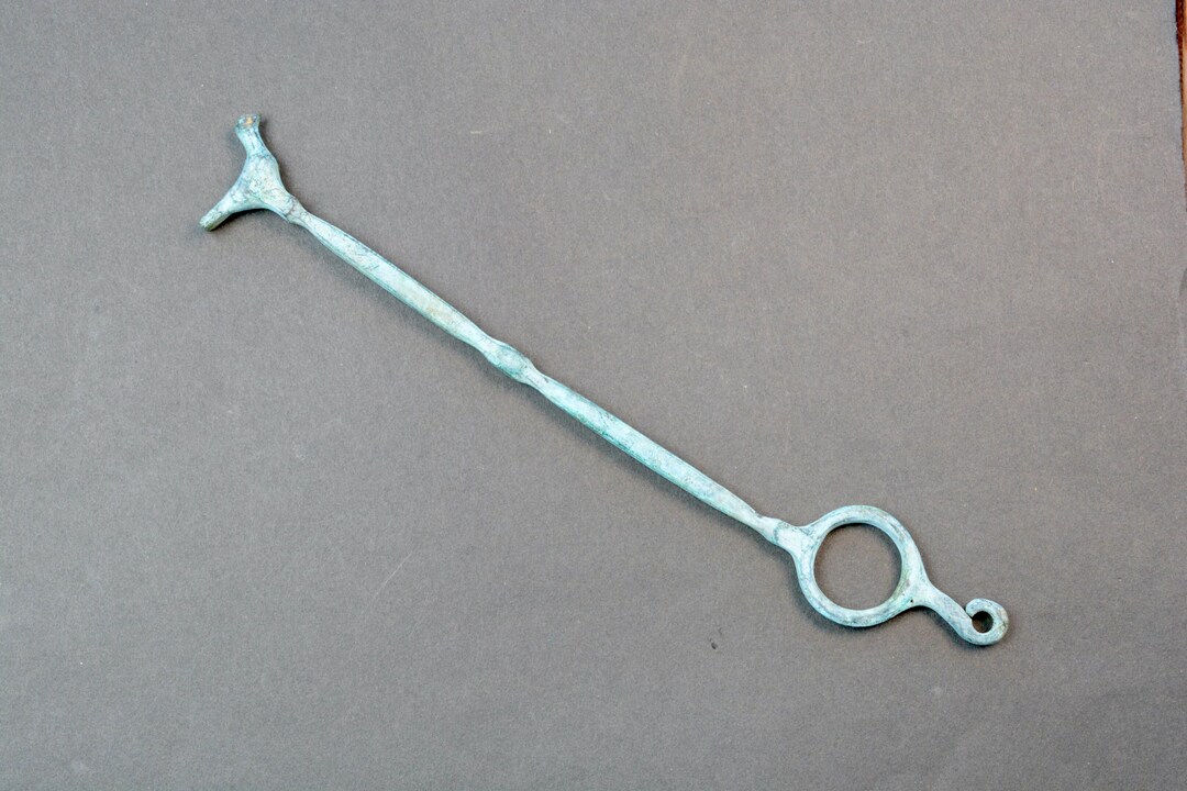 A Vintage Replica of an Ancient Roman Ring Distaff With Bird Terminal ...