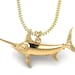 14k Gold Swordfish Necklace, Swordfish Pendant With Chain. Jewelry for ...