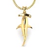 14k Gold Vermeil Redfish V.2 Necklace, Redfish in Action Charm, Red ...