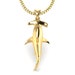 14k Gold Vermeil Redfish V.2 Necklace, Redfish in Action Charm, Red ...