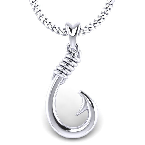 Fish Hook Pendant - Etsy