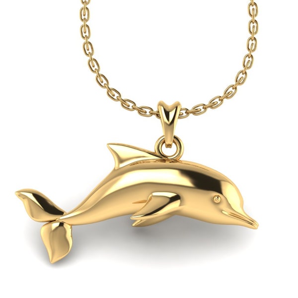 Dolphin Necklace - Etsy