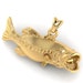 14k Gold Vermeil Redfish V.2 Necklace, Redfish in Action Charm, Red ...