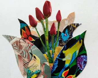 Flower collage | Etsy