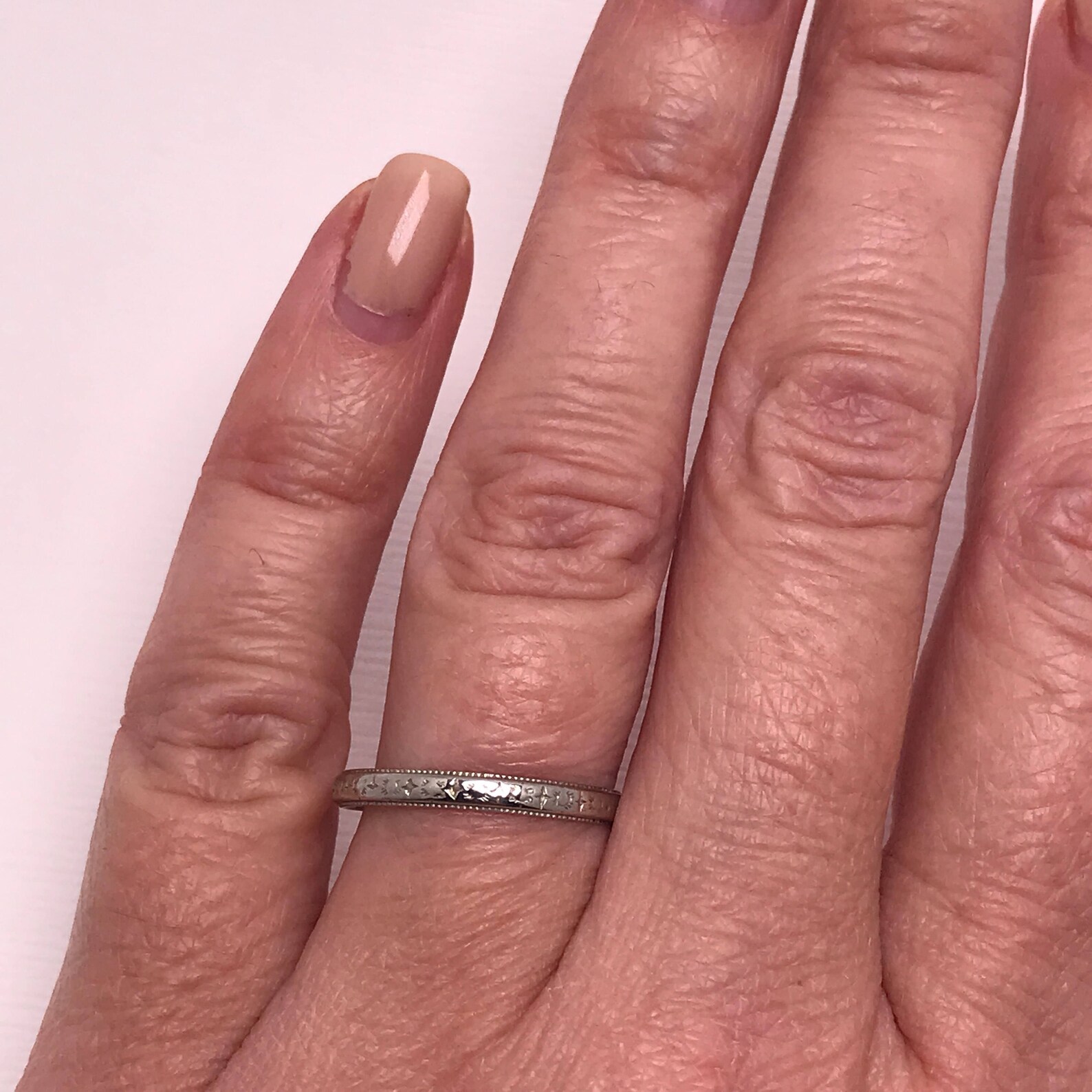 Women's White Gold Wedding Ring Vintage 18k Ostby and - Etsy