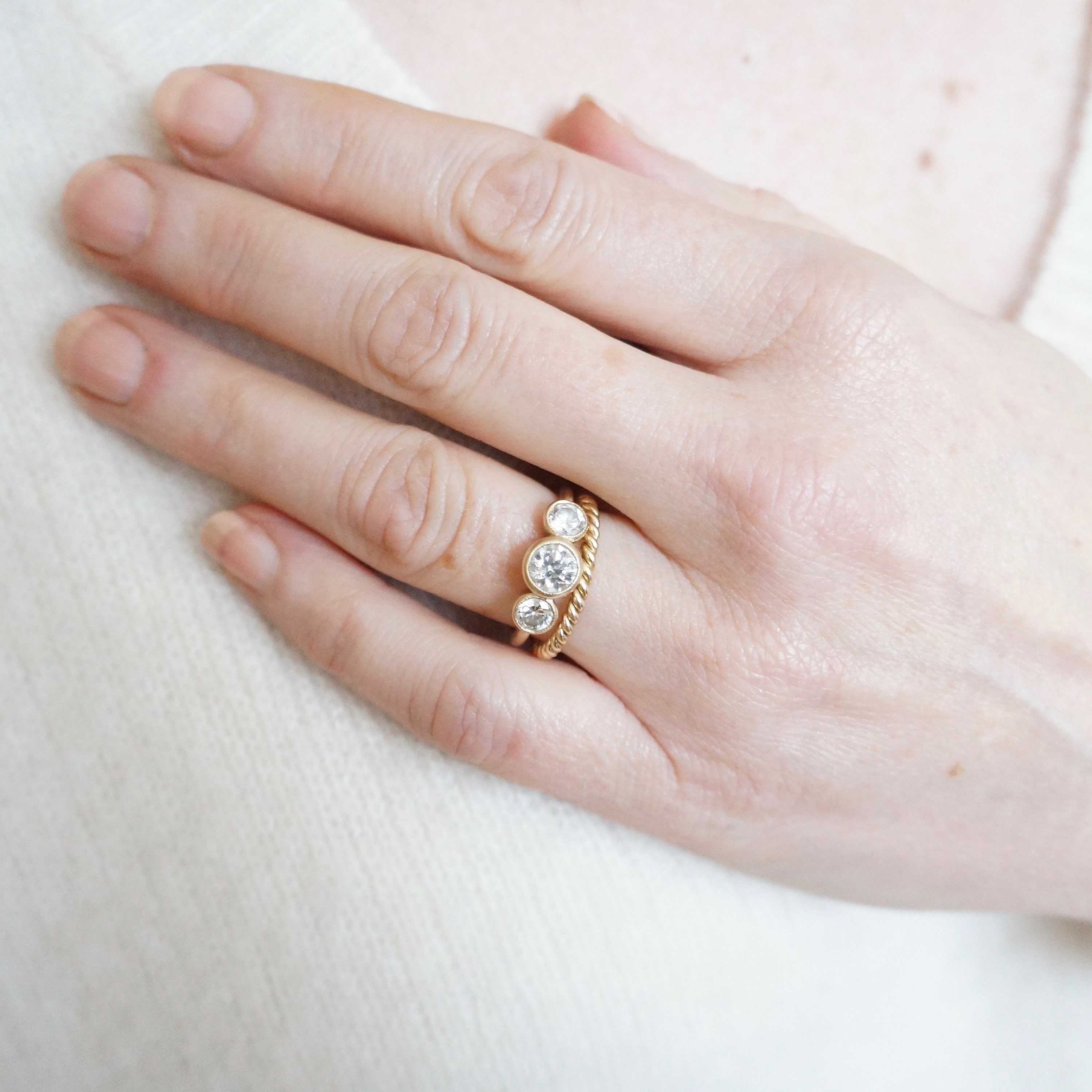 Handmade Twisted Rope Ring In 14k Yellow Gold 2 mm Wedding | Etsy