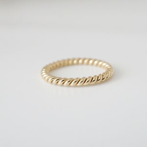Handmade Twisted Rope Ring in 14k Yellow Gold - Etsy