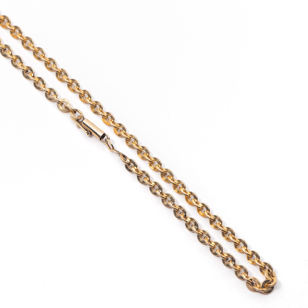 Vintage Solid Gold Chain 1970s Yellow Gold Chain Heavy Gold Chain 20 ...