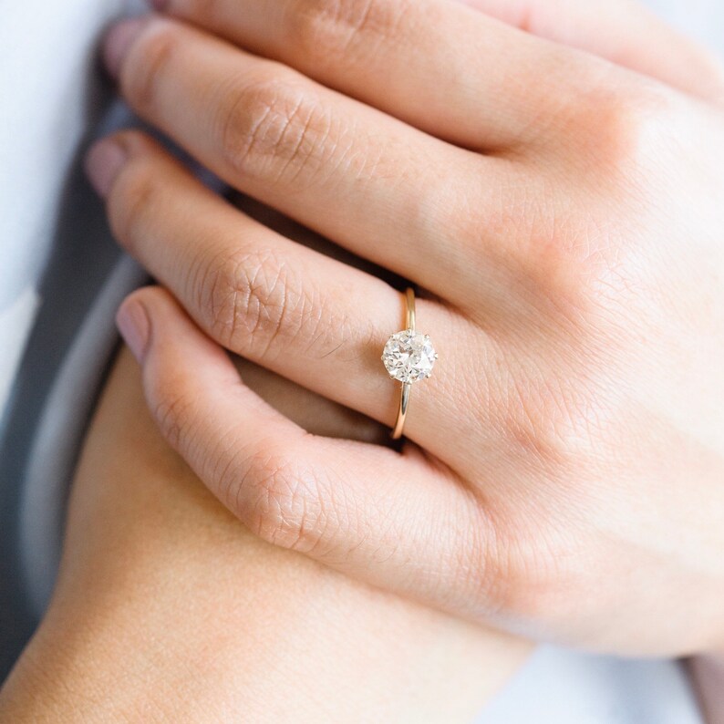 Engagement Ring Dainty Ring Delicate Ring Vintage | Etsy