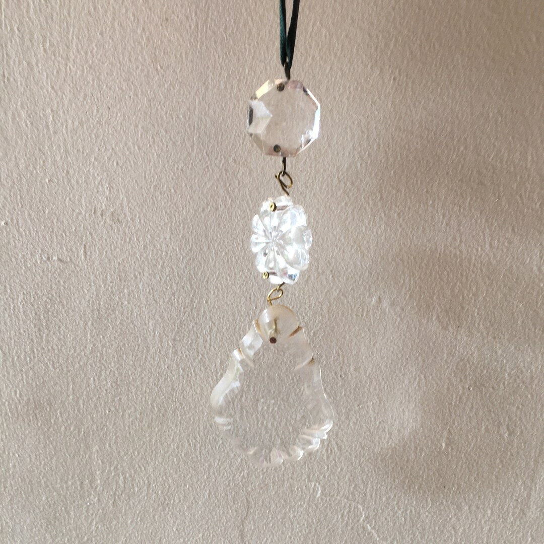 Gorgeous Vintage Antique Lead Crystal Flower Suncatcher Handmade ...