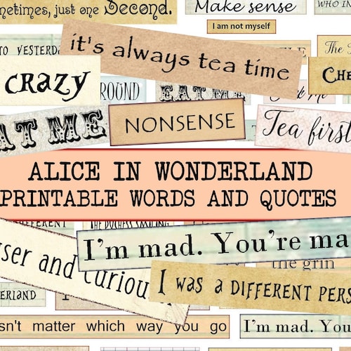 Digital Collage Sheet Words Sentences Phrases Quotes | Etsy