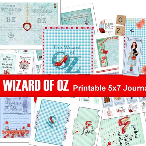 The Wizard of Oz Junk Journal Kit Scrapbooking Journal Paper - Etsy
