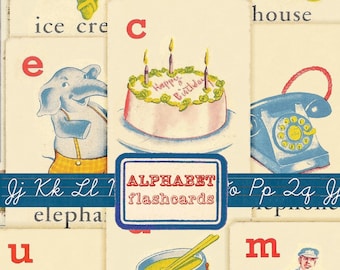 Flash Cards, ABC, Junk Journal, Alphabet, Letters, Children's, Pocket ...