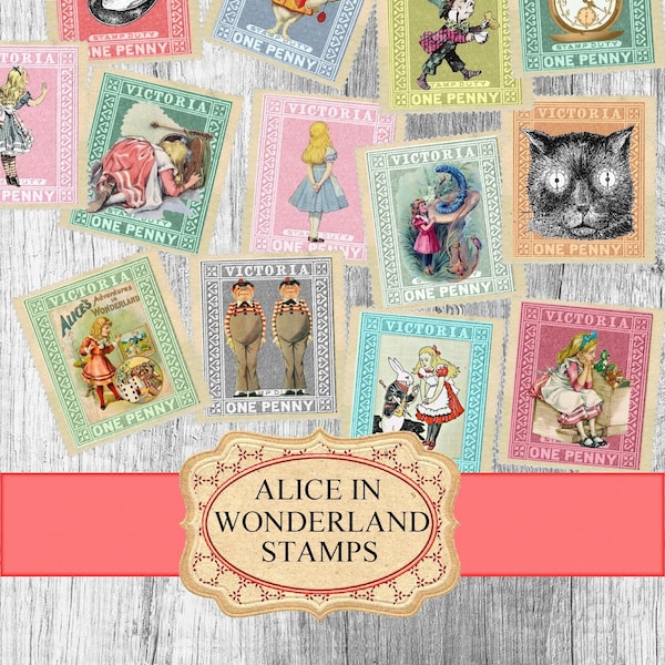 Alice in Wonderland Rubber Stamp - Etsy
