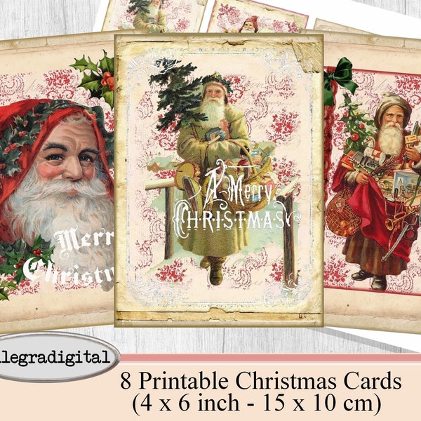 Santa Collage Sheet - Etsy