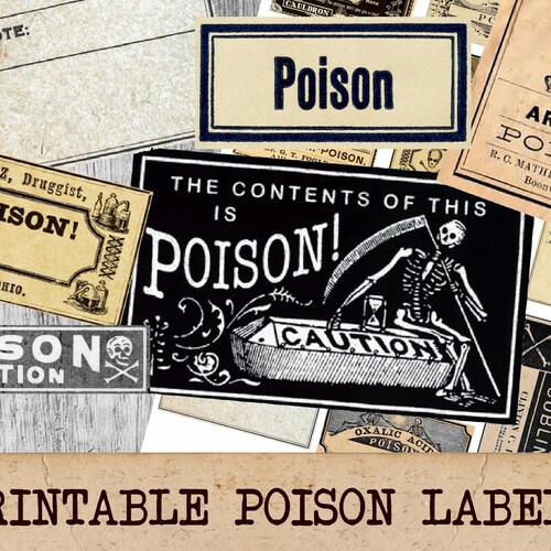 Poison Apothecary Labels Printable Printable Crafting Digital | Etsy