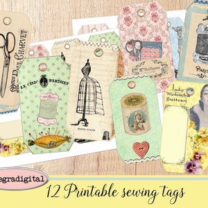 11 New Printable Sewing Labels Instant Download Digital - Etsy Canada