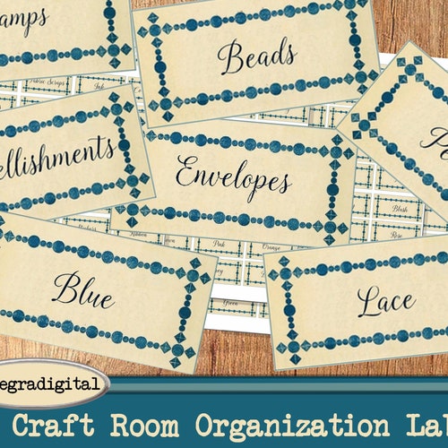 Craft Room Organization Labels Craft Room Labels Printable | Etsy