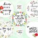 Digital Collage Sheet Circles Motivational Inspirational 2 Inch Saying ...