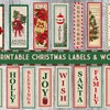 Printable Retro Christmas Ornament Box for Gifts DIY Vintage Box ...