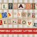 Retro Printable Alphabet Letters, Vintage Alphabet Cliparts,scrapbook ...