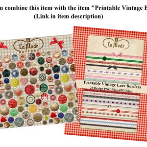 Antique Vintage Lace Borders Collage Sheet, INSTANT DOWNLOAD, Digital ...