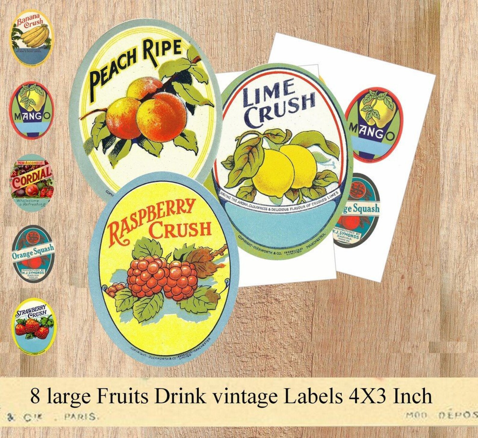 Vintage Fruits Crate Labels Ephemera Antique Labels - Etsy