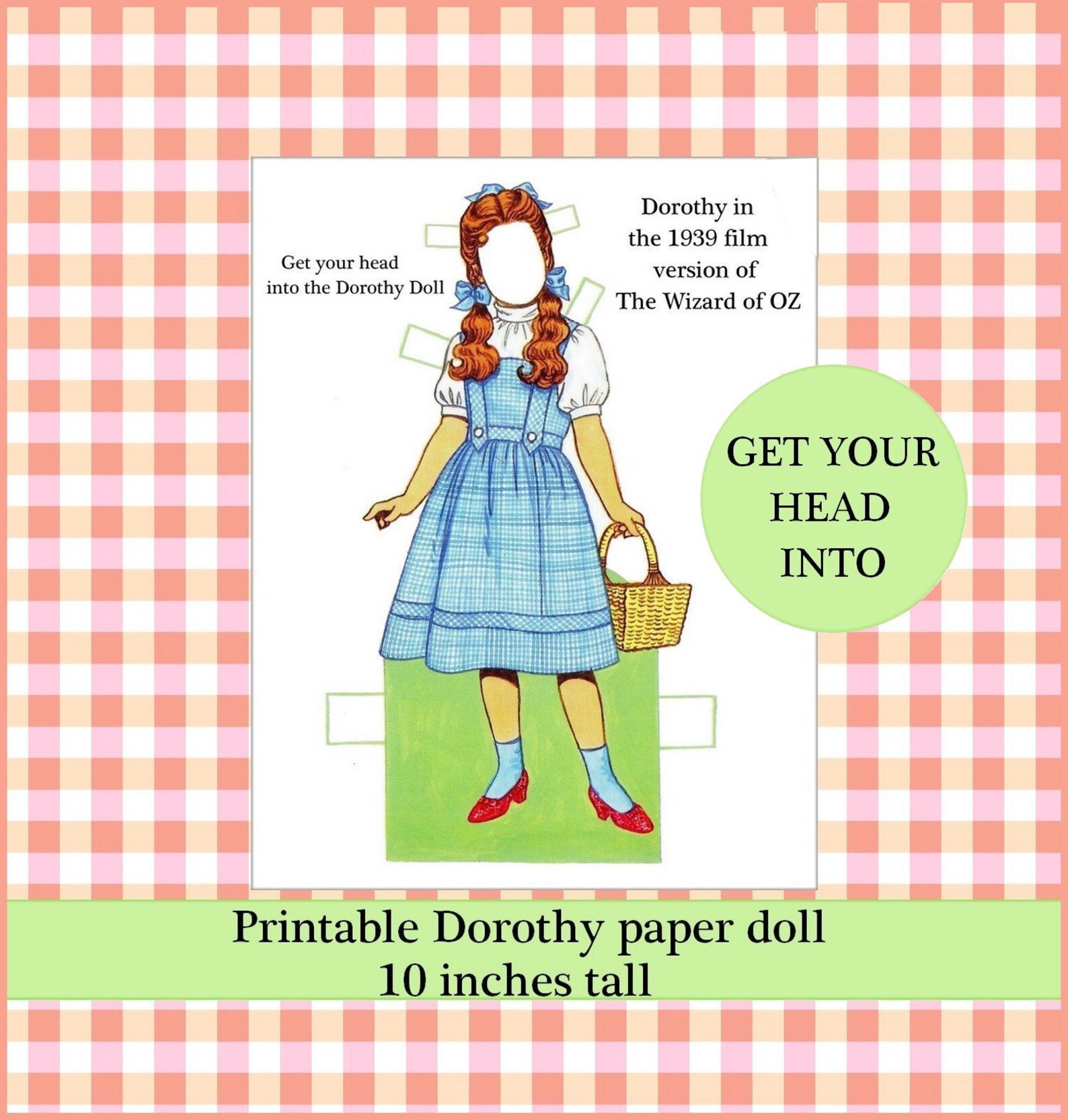 Rare Vintage Dorothy Wizard of Oz Paper Doll Digital Download - Etsy