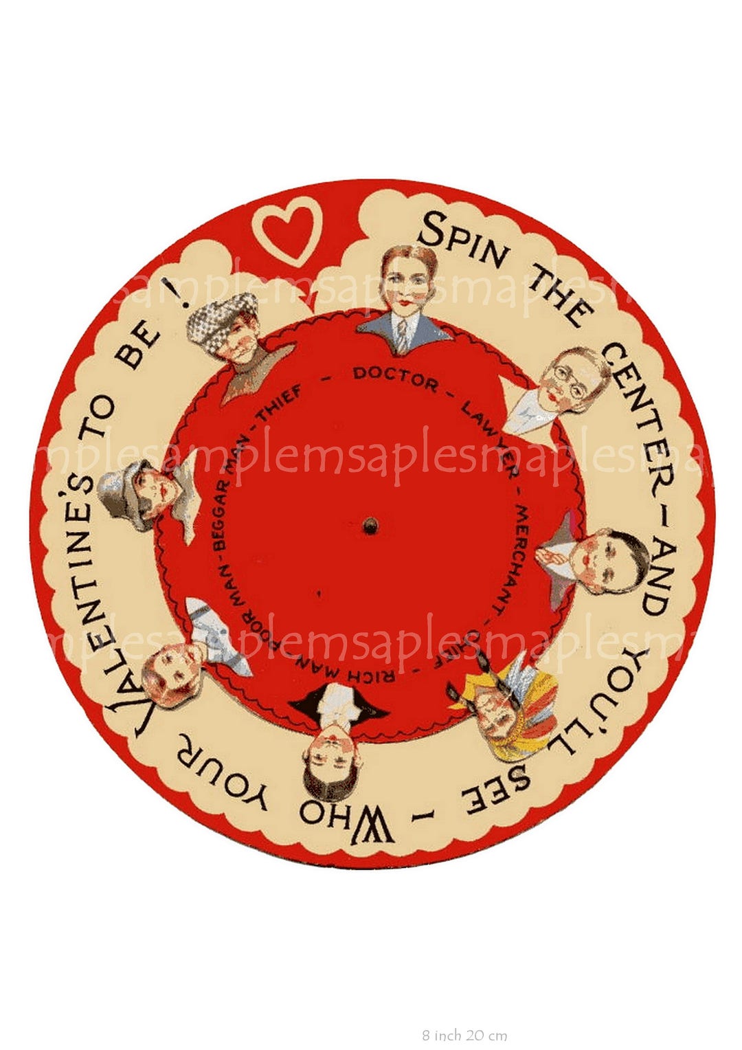 Digital Collage Sheet Valentines Wheel of LOVE Card Journal Cards ...