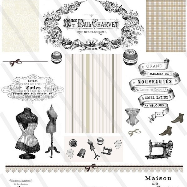 French Script Paper - Etsy