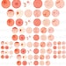 Digital Collage Sheet Circles Coral Pantone - 1 Inch Circle Images ...