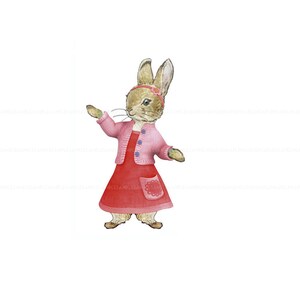 Peter Rabbit Benjamin Bunny Lily Botbail Cliparts, Instant Download ...