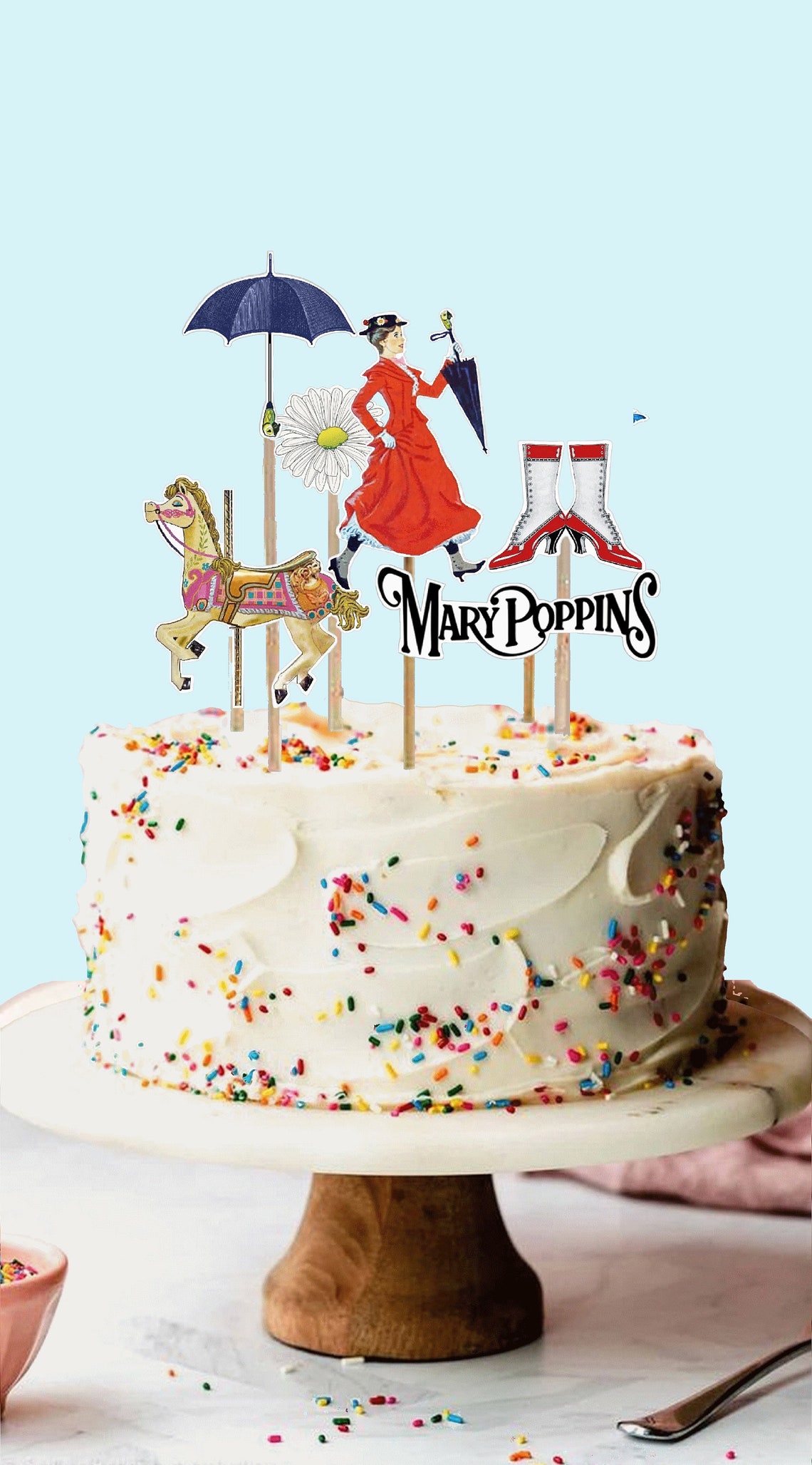 Mary Poppins Cake Toppers Mary Poppins Fussy Cuts Instant Download ...