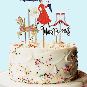 Mary Poppins Cake Toppers Mary Poppins Fussy Cuts Instant Download ...
