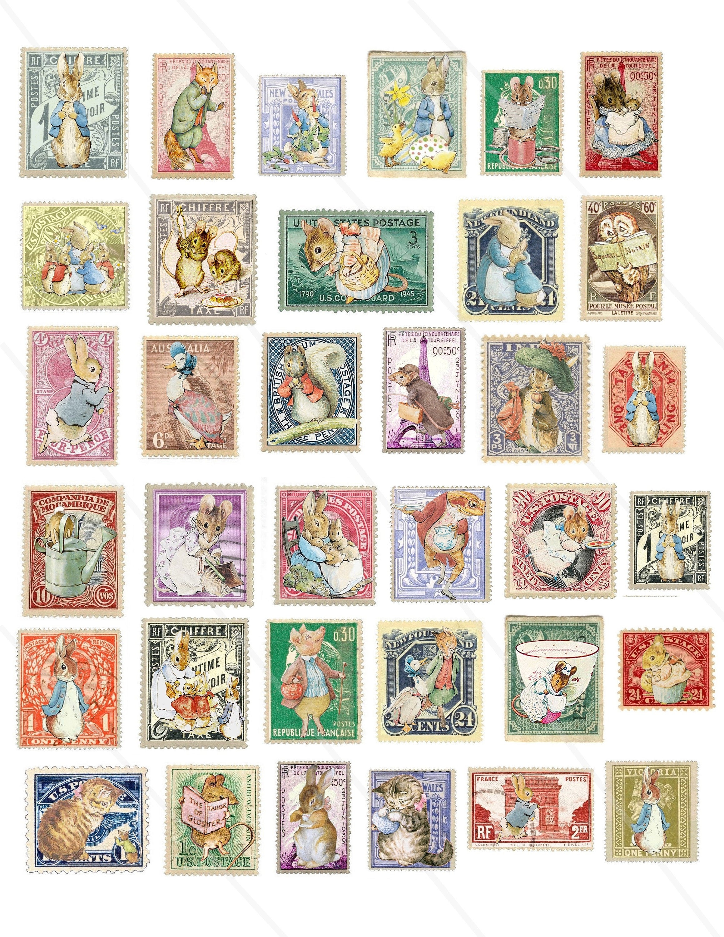 Paper Writing Paper Craft Supplies & Tools Peter Rabbit digital ...