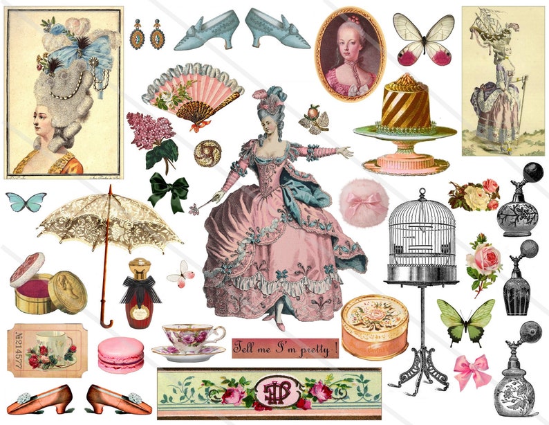 Versailles Marie Antoinette Clipart Clip Art Digital Collage - Etsy Canada