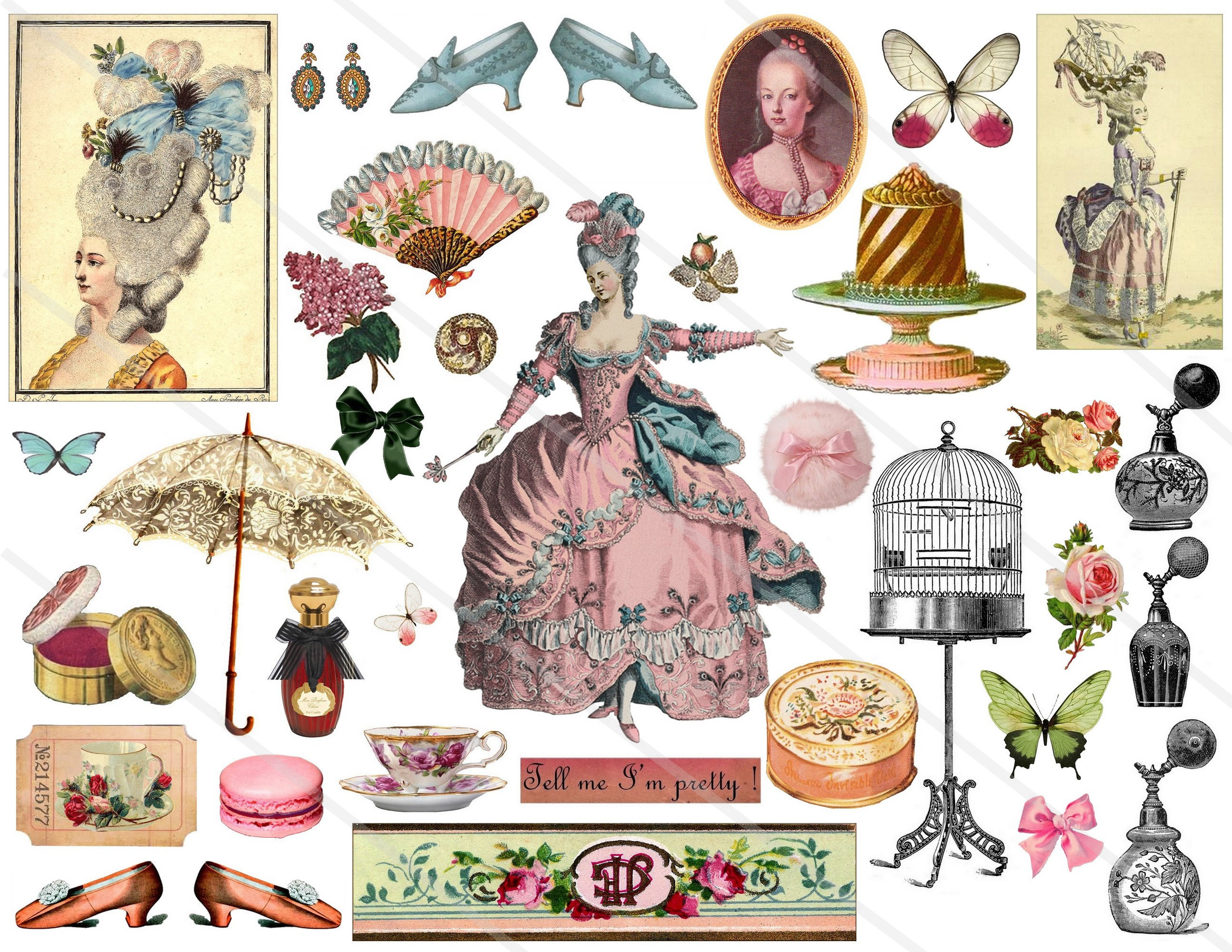 Versailles Marie Antoinette Clipart Clip Art Digital Collage - Etsy Canada