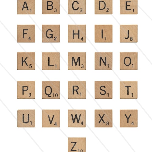 Scrabble Tiles Digital Collage Sheet 1 Inch Squares Scrabble - Etsy