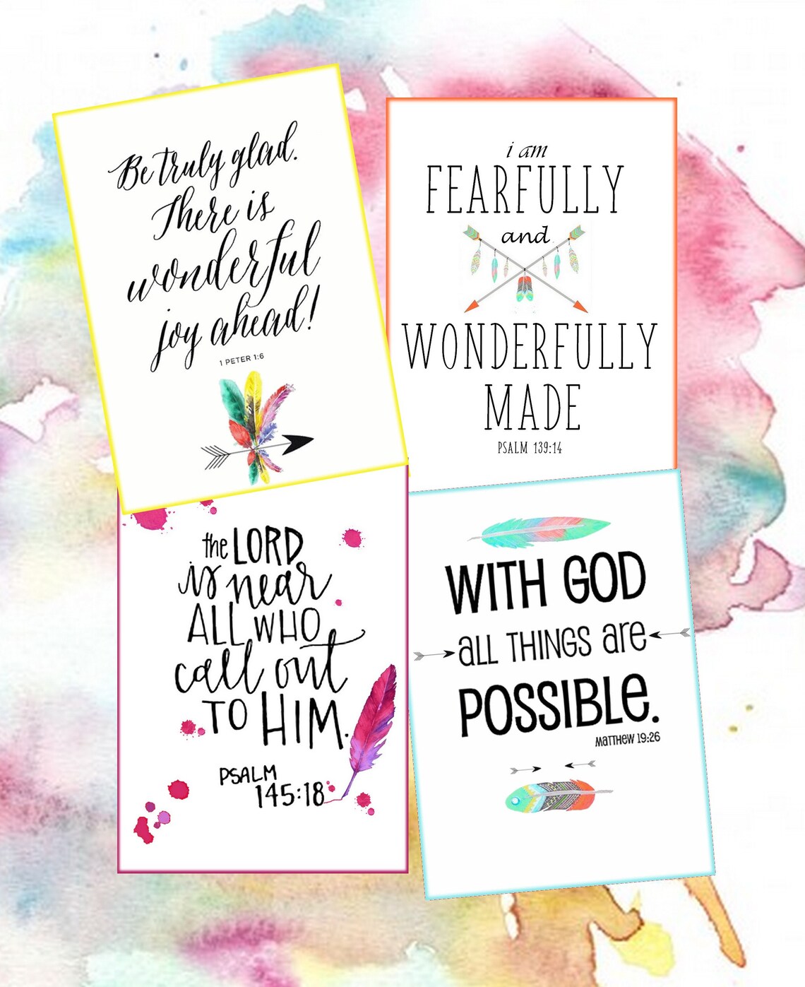 Printable Download BIBLE VERSES TAGS No.1 Scripture Art 2.5"x3.5" Size ...