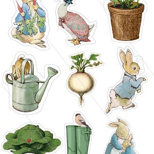 Peter Rabbit Cupcake Toppers Peter Rabbit and Friends Fussy Cuts ...