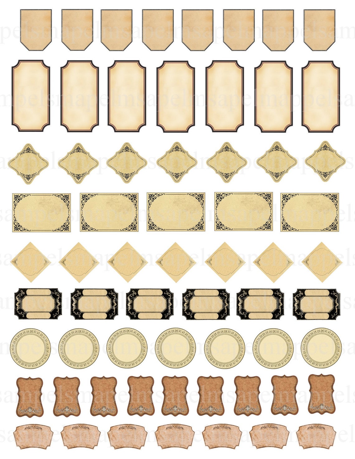 Mini Blank Apothecary Labels Printable Add Text Printable | Etsy