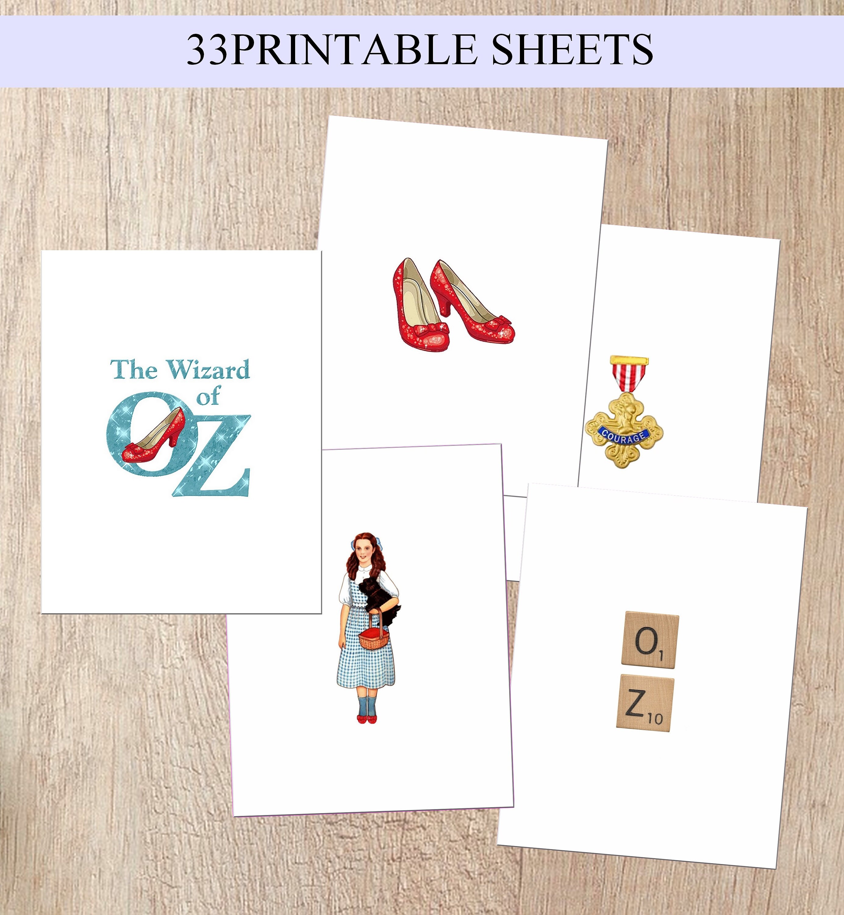 Wizard of Oz Clipart Dorothy Clip Art Digital collage sheet | Etsy