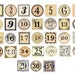 Vintage Calendar Numbers Labels, Days and Months Tags for Junk Journal ...