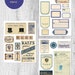 Blue Ephemera Pack Instant Download, Printable, Digital Collage, Diary ...