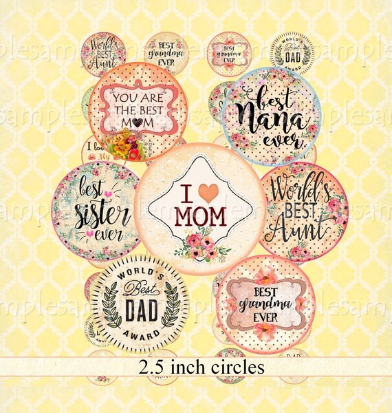 Digital Collage Sheet Family Quotes Digital Download Collage | Etsy