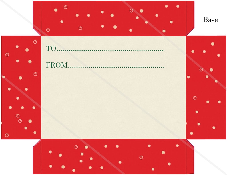 Printable Retro Christmas Ornament Box for Gifts DIY Vintage - Etsy