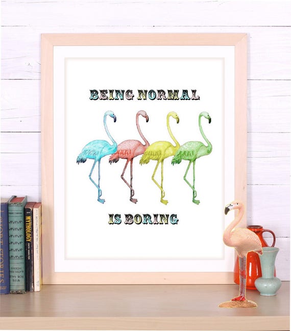 Printable artwork digital download flamingo inspirational | Etsy