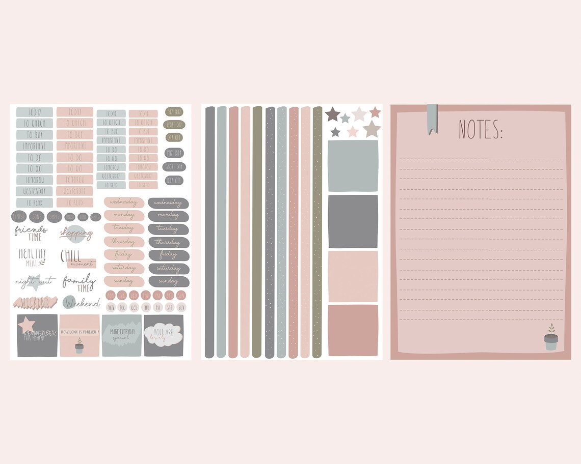 Printable Planner Stickers Happy Planner Stickers Weekly | Etsy